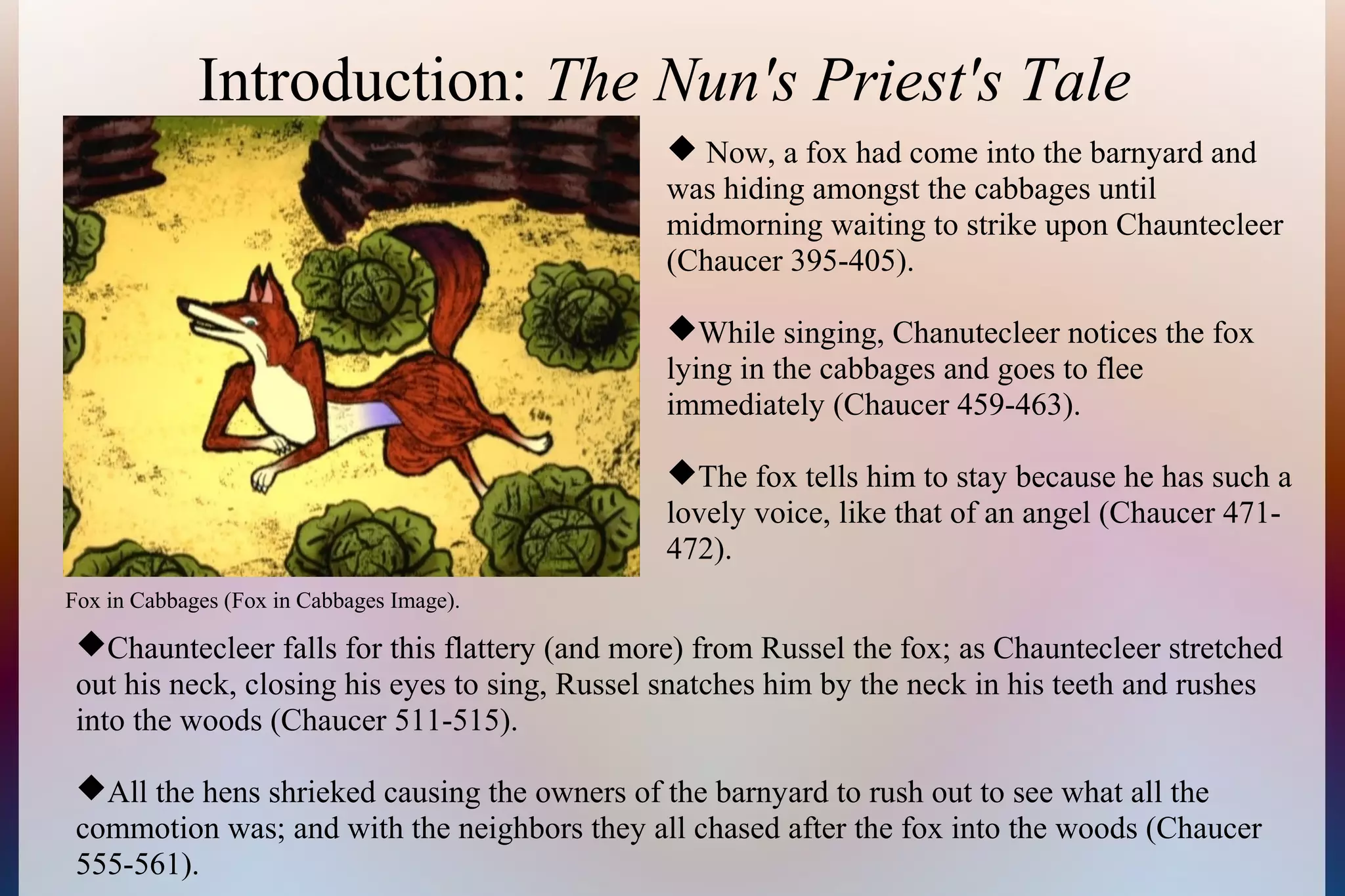 Stephanie Hunter's Nun's Priest's Tale Authentic Assessment | PPT