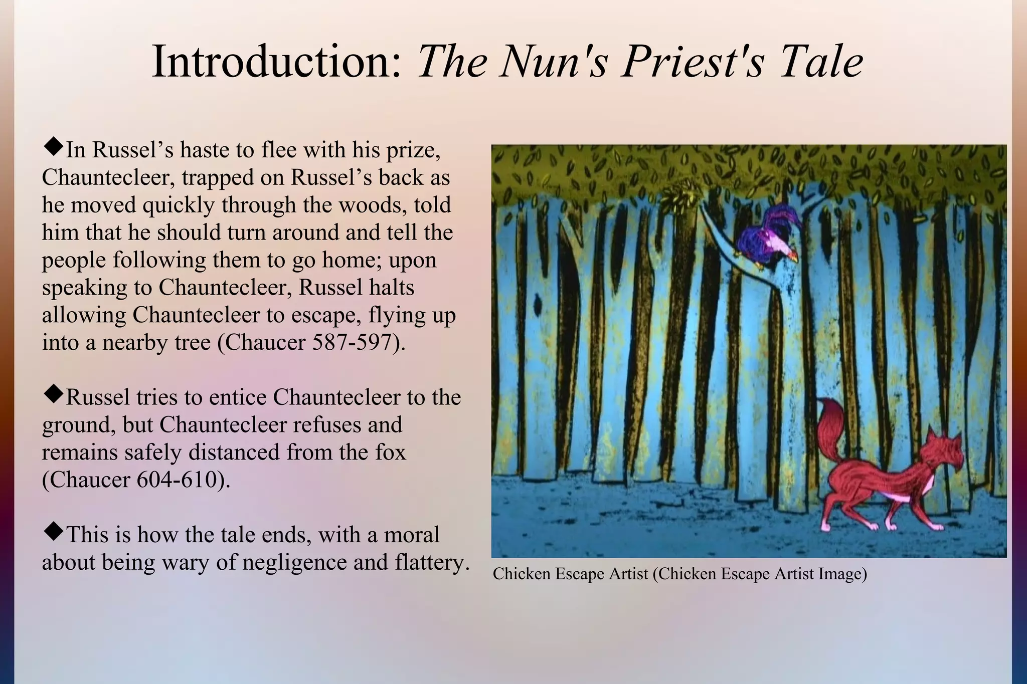 Stephanie Hunter's Nun's Priest's Tale Authentic Assessment | PPT