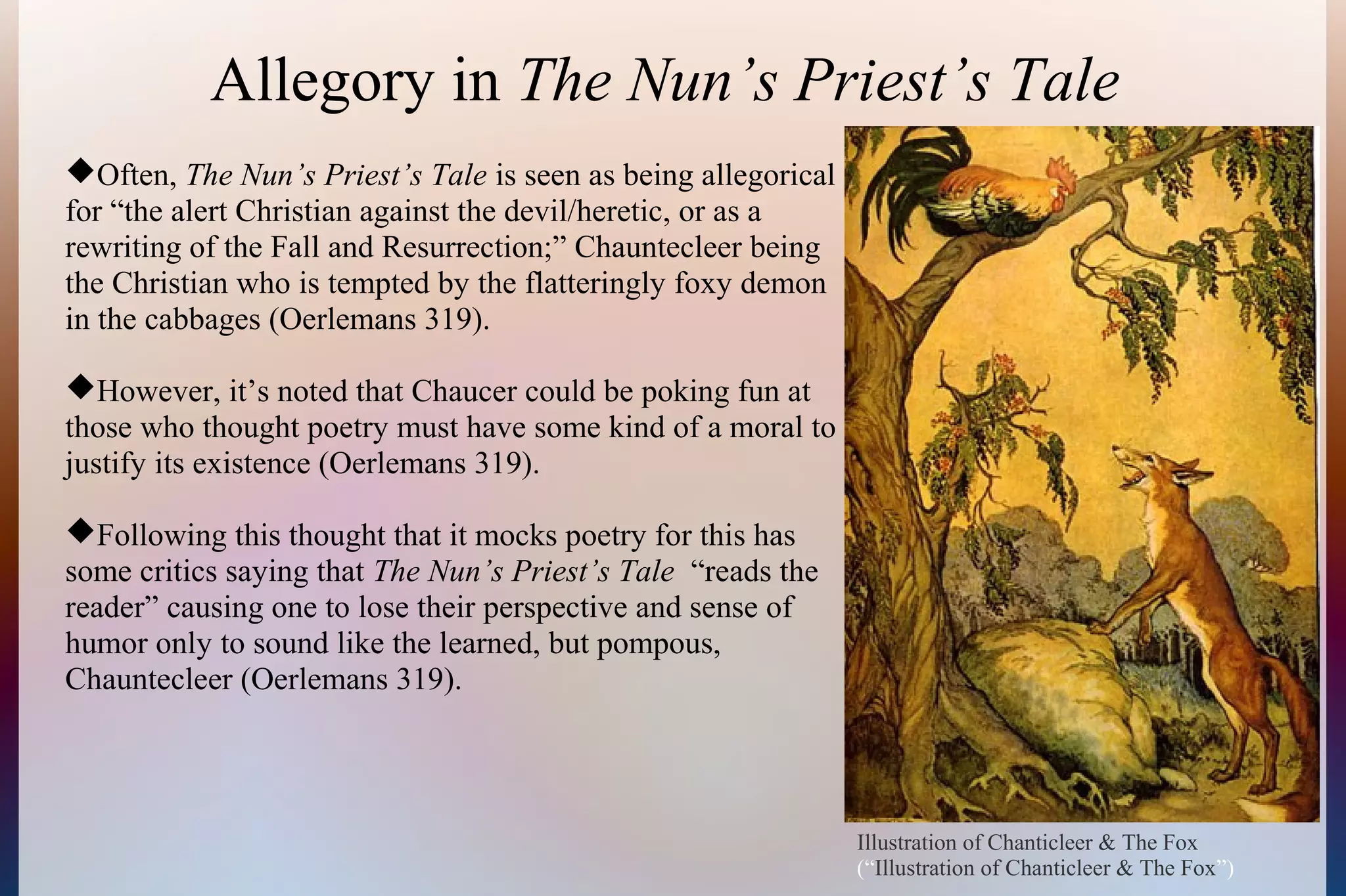 Stephanie Hunter's Nun's Priest's Tale Authentic Assessment | PPT