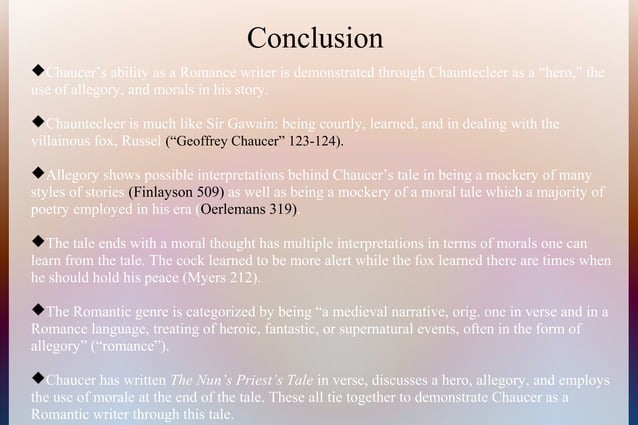 Stephanie Hunter's Nun's Priest's Tale Authentic Assessment | PPT