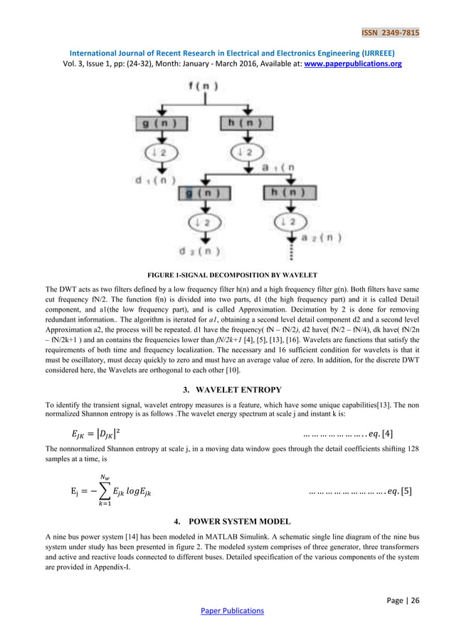 Shunt Faults Detection on Transmission Line by Wavelet | PDF