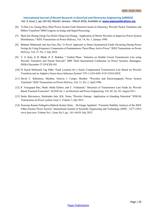 Shunt Faults Detection on Transmission Line by Wavelet | PDF