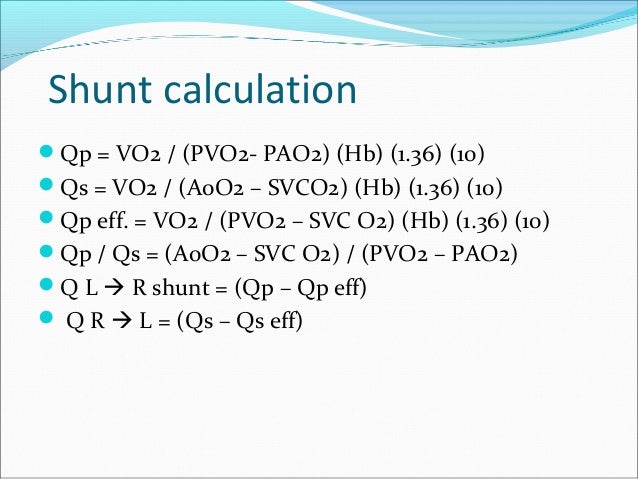Shunt quantification