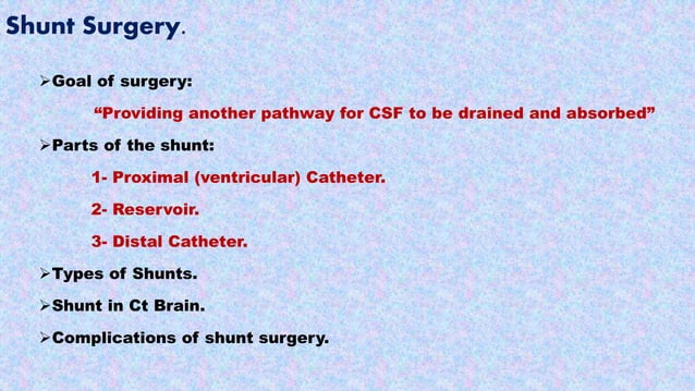 Shunt surgery | PPTX