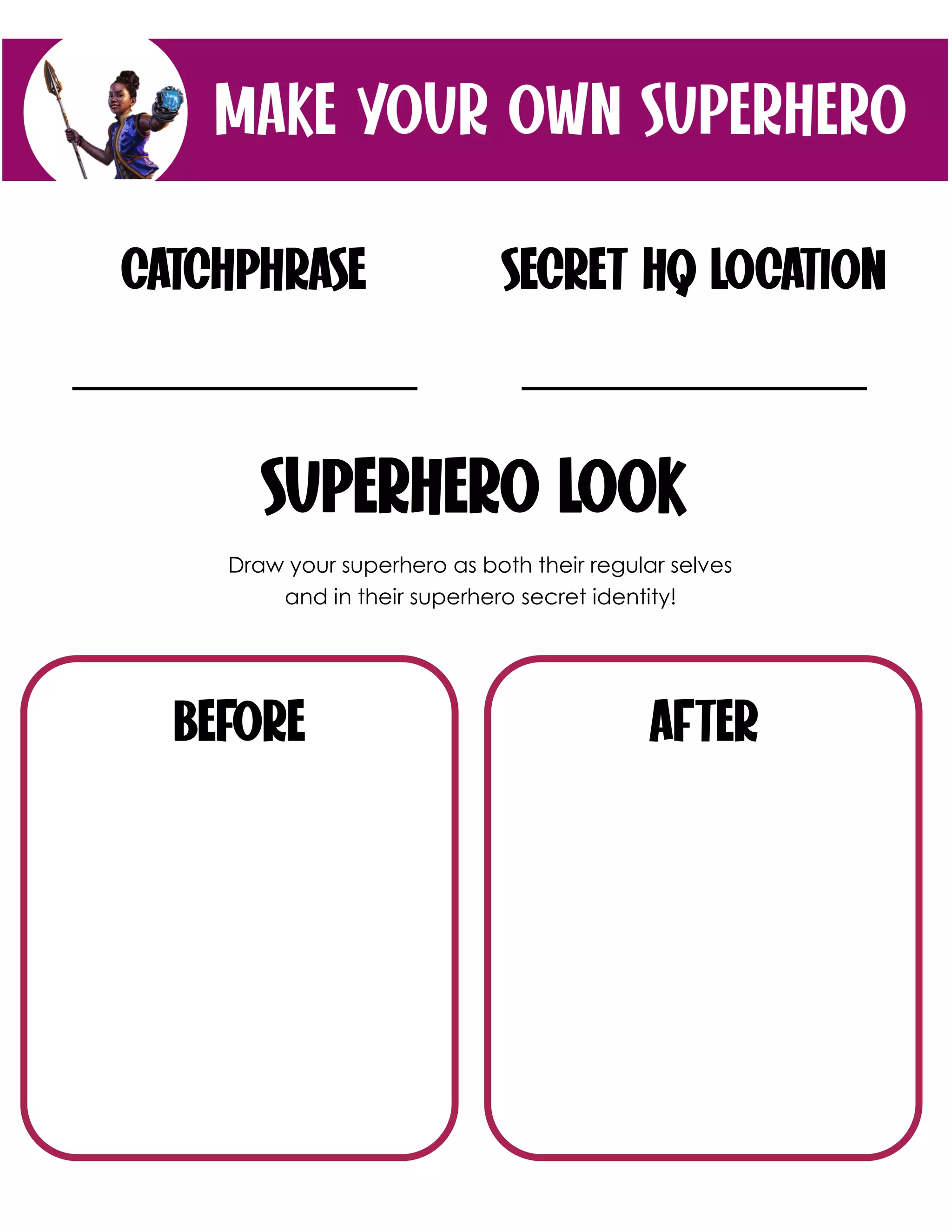 Shuri Create Your Own Superhero | PDF