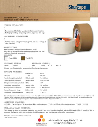 Shurtape400 High Performance Grade Packaging Tape | PPTX