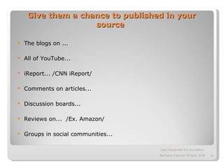User Generated VS Journalism | PPT