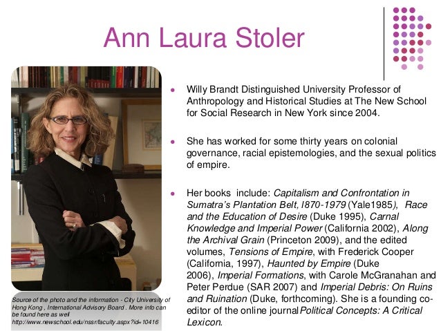 Ann Laura Stoler - Alchetron, The Free Social Encyclopedia