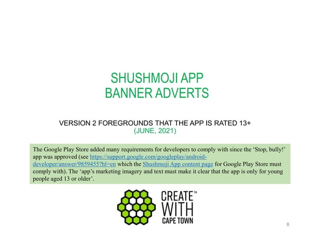 Shushmoji app banner changes for Google Play Store acceptance 2022.pptx