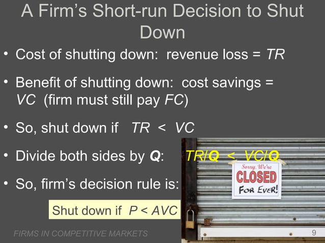 Shut down point and profit | PPT | Business Accounting & Finance | Business