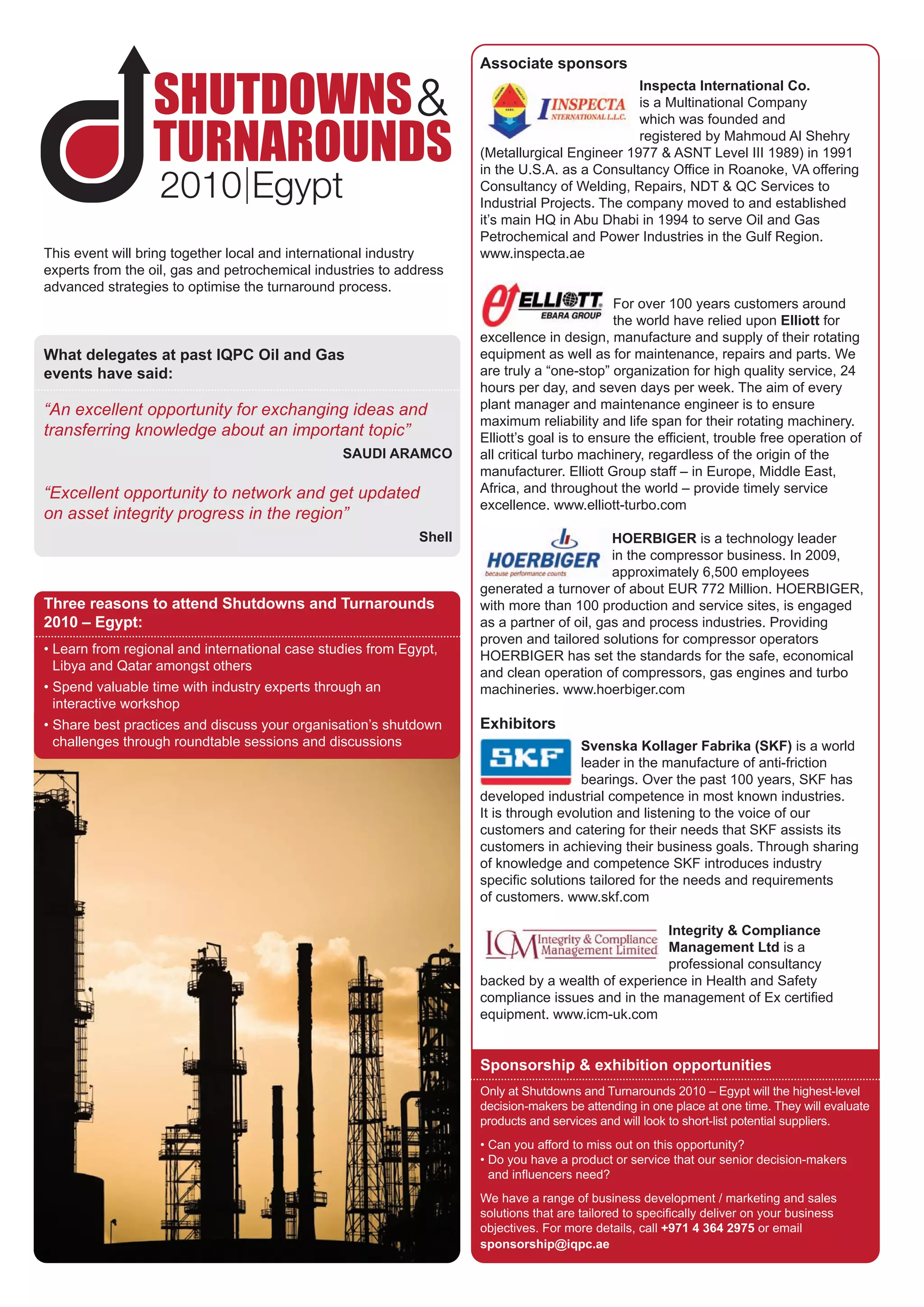 Shutdowns and Turnarounds 2010 Egypt | PDF
