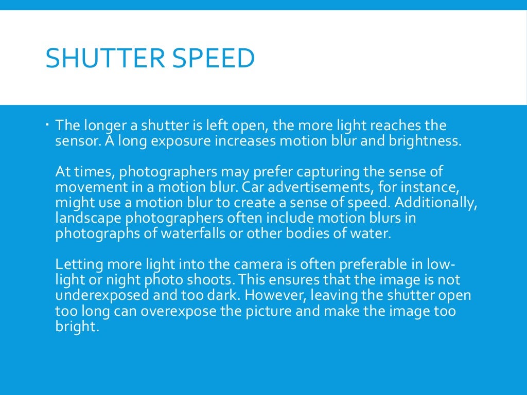 What Does Shutter Speed Do?