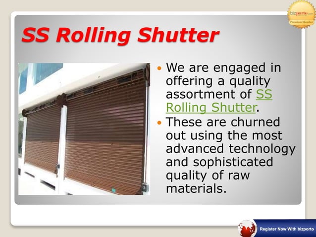Rolling Shutter In Pune Shutter Arts Ppt