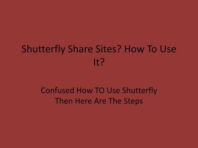 Shutterfly share sites | PDF