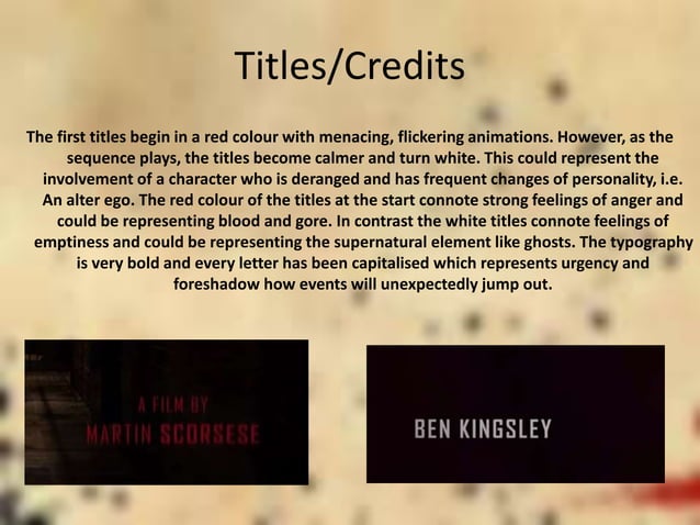 Shutter Island Analysis | PPTX | Soundtracks, TV and Showtunes | Music