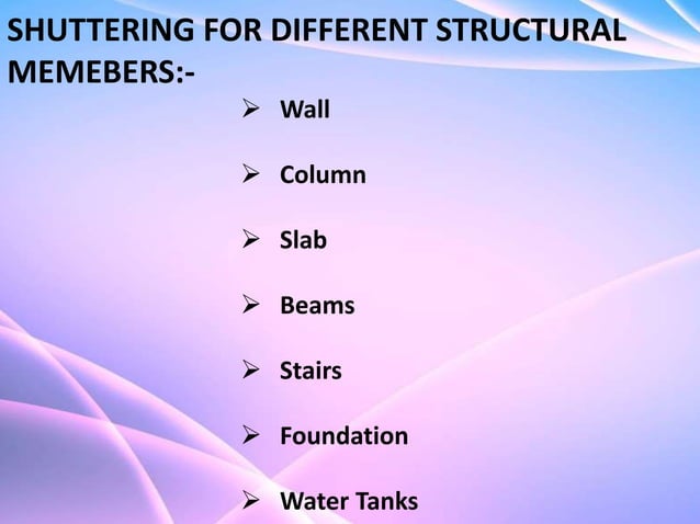 Shuttering PPT.pptx | Woodworking | Arts and Crafts