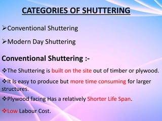 Shuttering PPT.pptx | Woodworking | Arts and Crafts