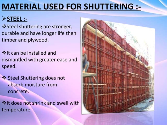 Shuttering PPT.pptx | Woodworking | Arts and Crafts