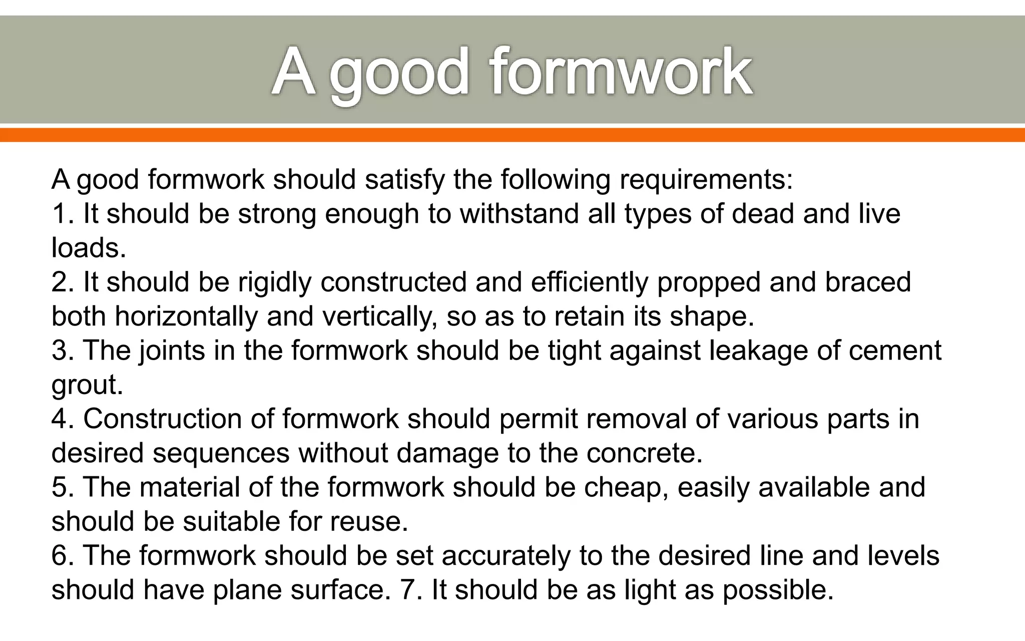 Shuttering (Formwork) | PPTX