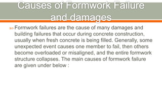 Shuttering (Formwork) | PPTX