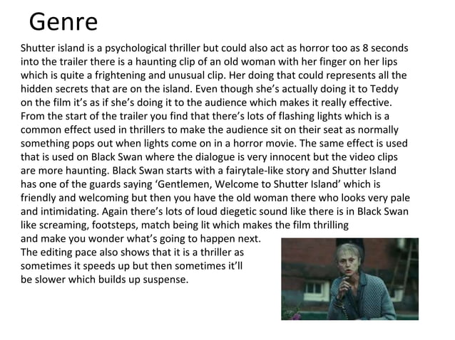 Shutter island Textual Analysis | PPT