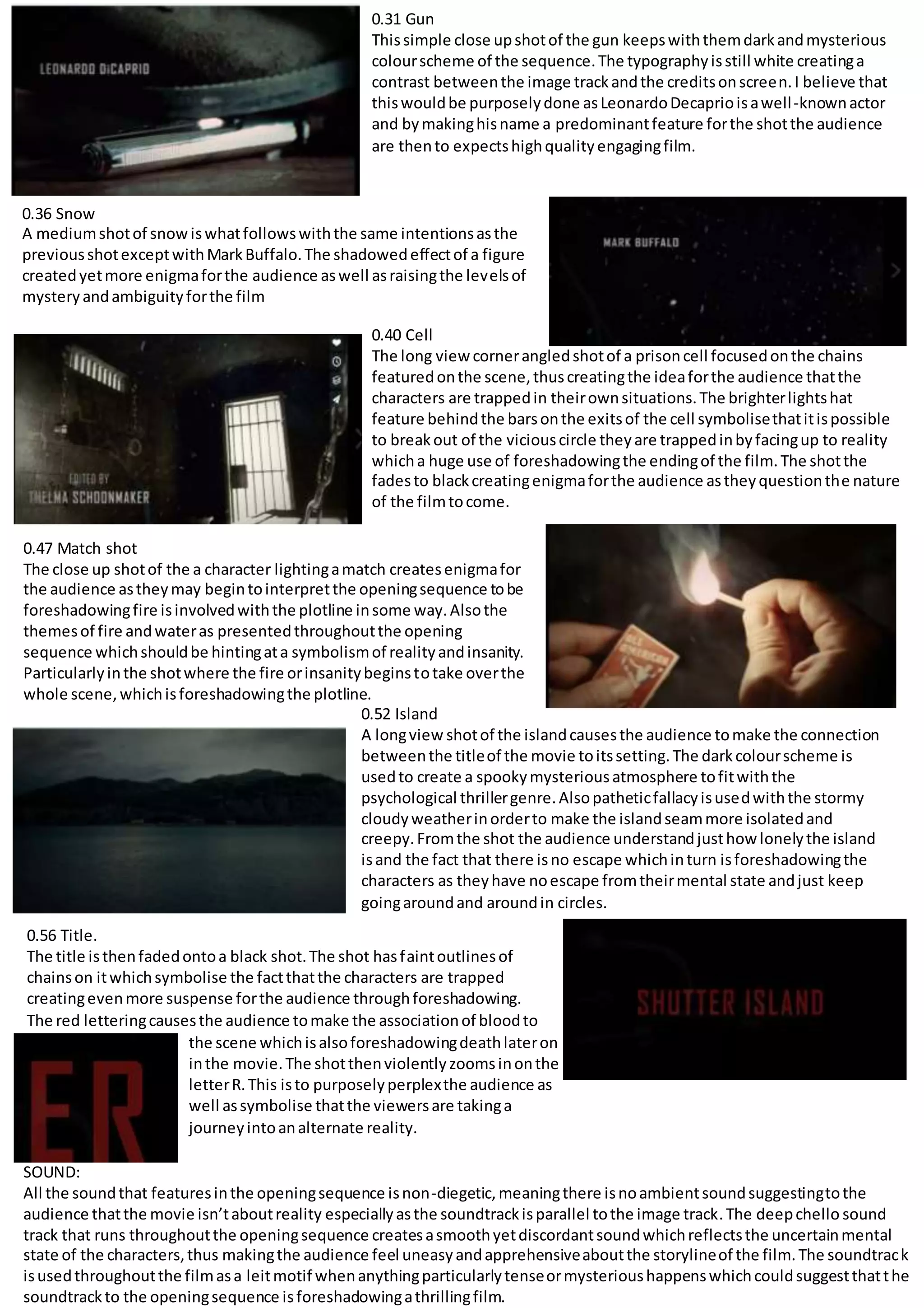 Shutter island analysis of the opening sequence | PDF