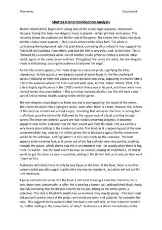 Shutter island analysis | PDF