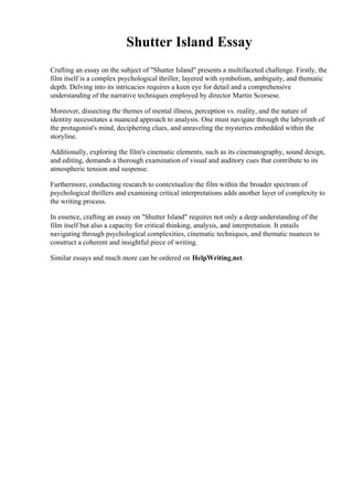 Shutter Island Essay.pdf