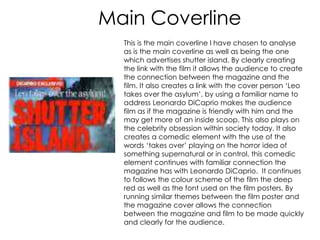 Shutter island magazine cover analysis 1 | PPT