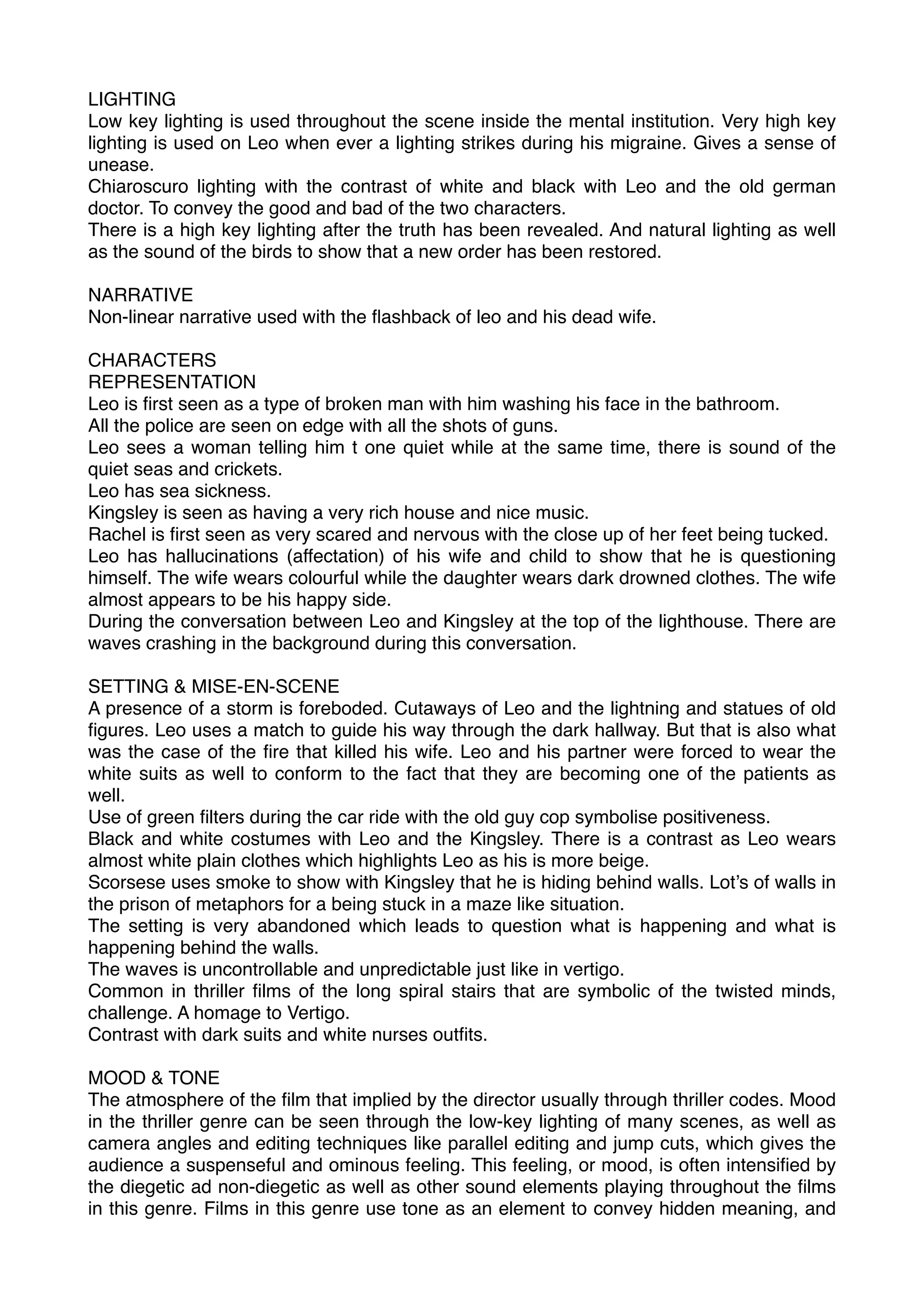 Shutter Island Notes | PDF