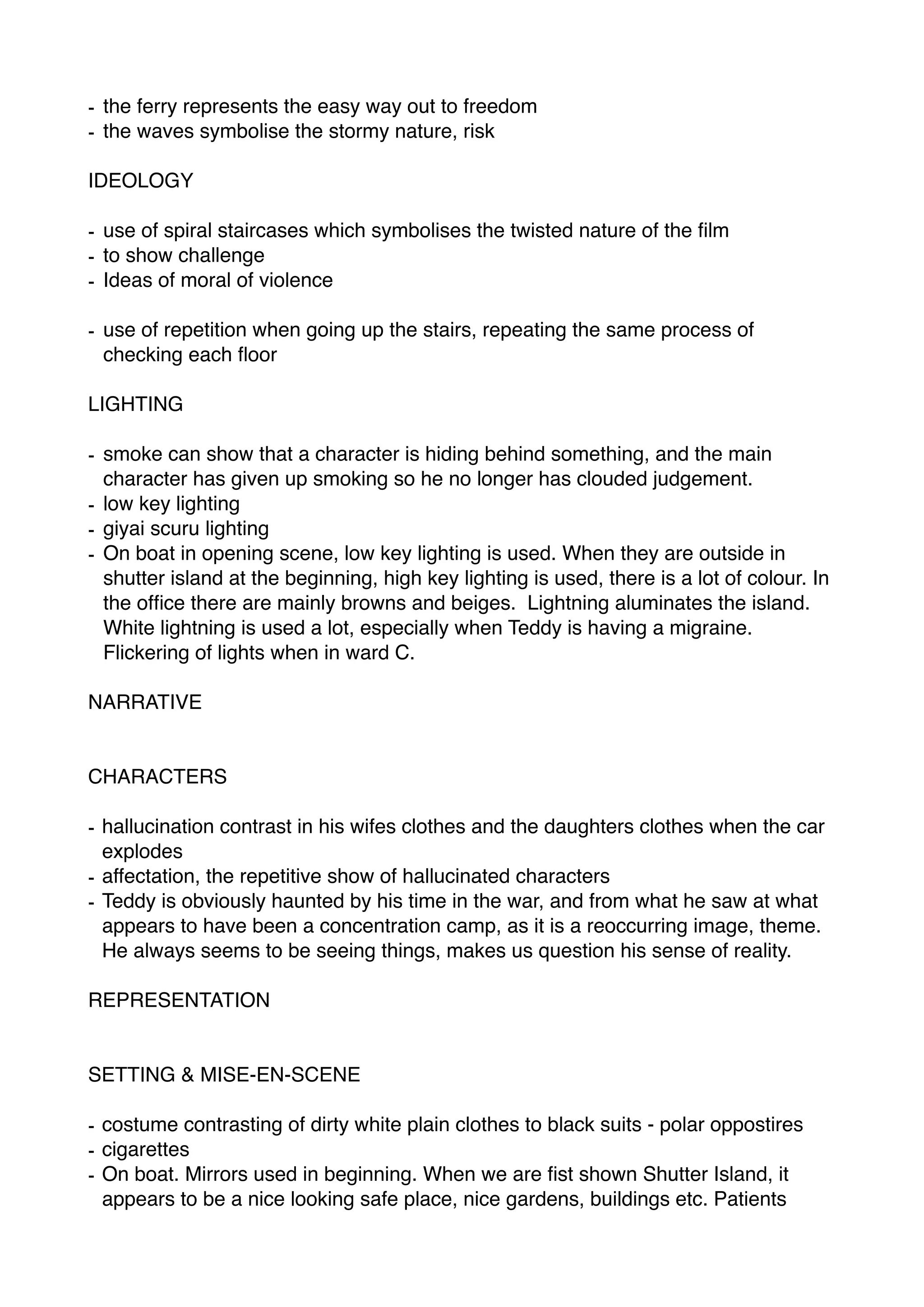 Shutter island notes | PDF