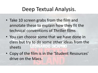 Shutter island textual analysis | PPTX | Science