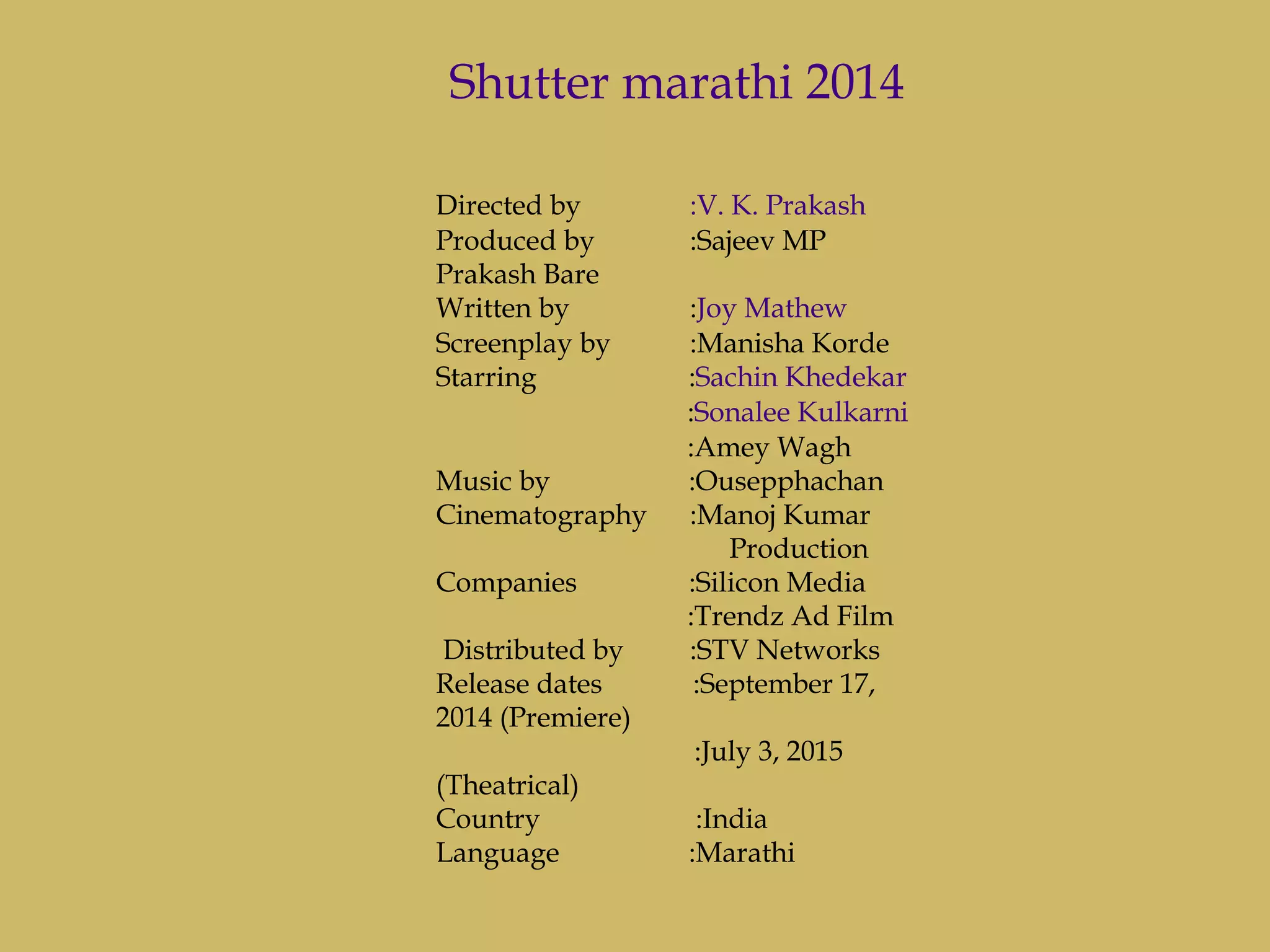 Shutter marathi 2014 | PPT