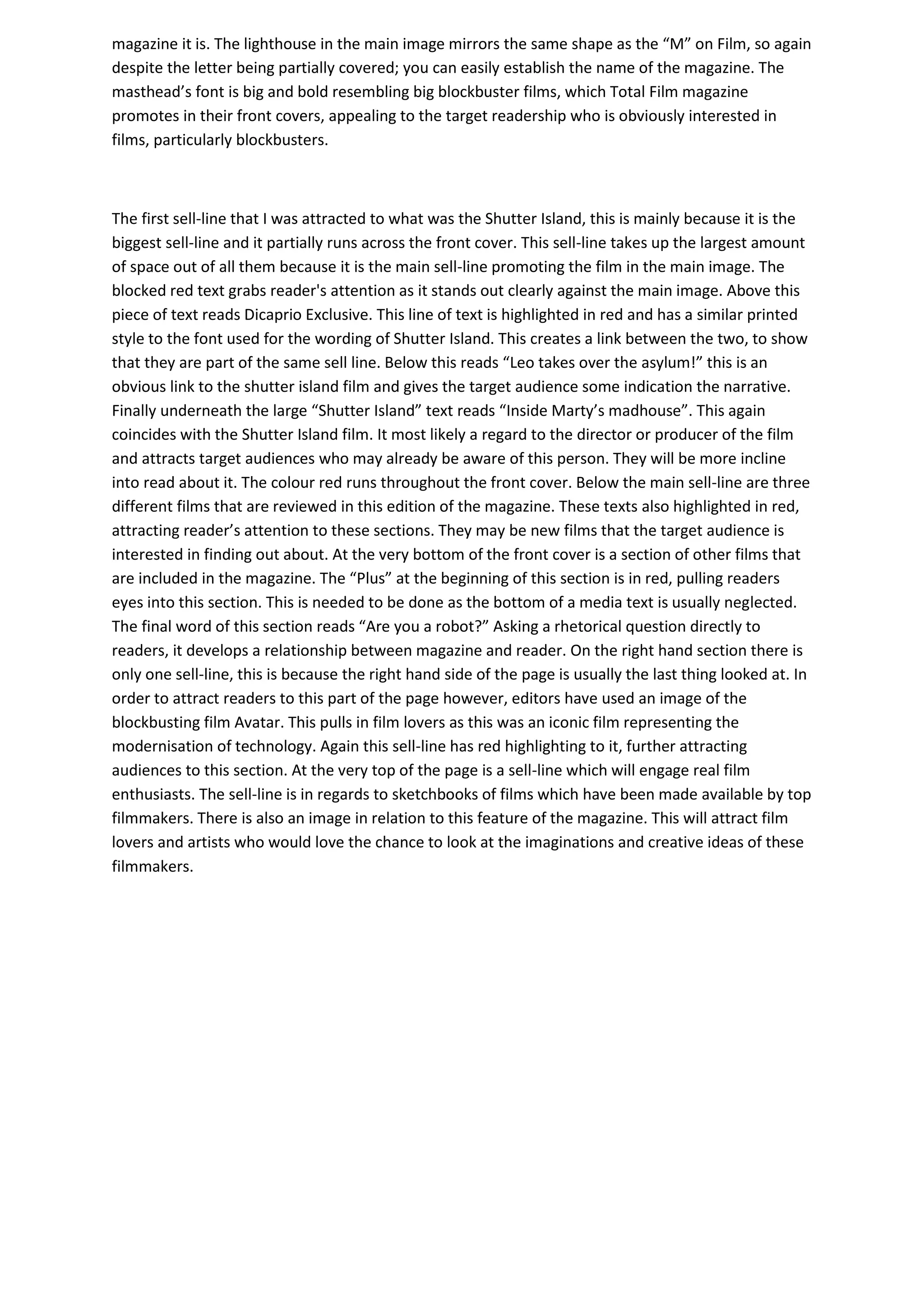 Shutters island magazine analysis | PDF