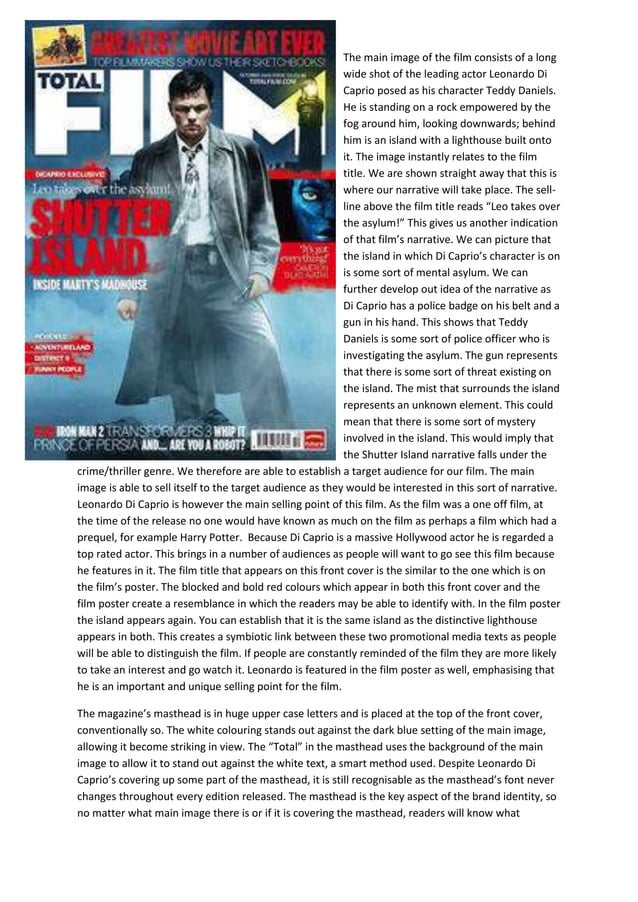 Shutters island magazine analysis | PDF