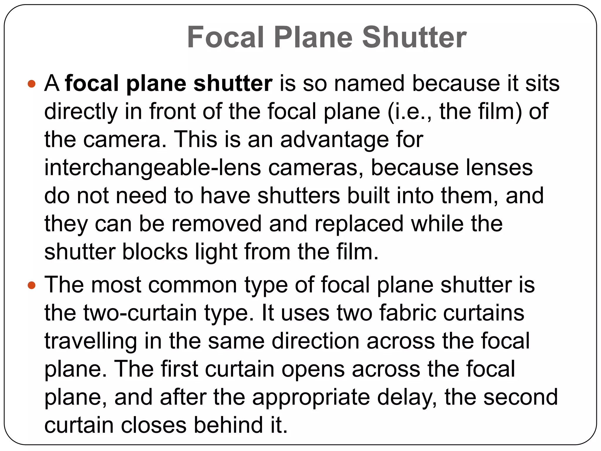 Shutter speed | PPTX