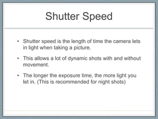 Shutter Speed | PPTX