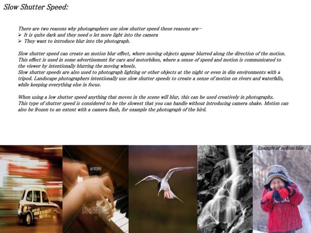 Shutter speeds | PPTX