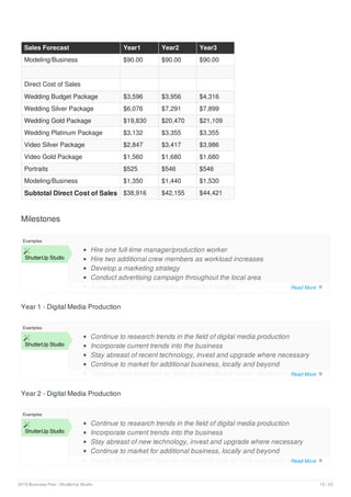 Photography business plan example | PDF