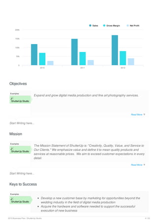 Photography business plan example | PDF