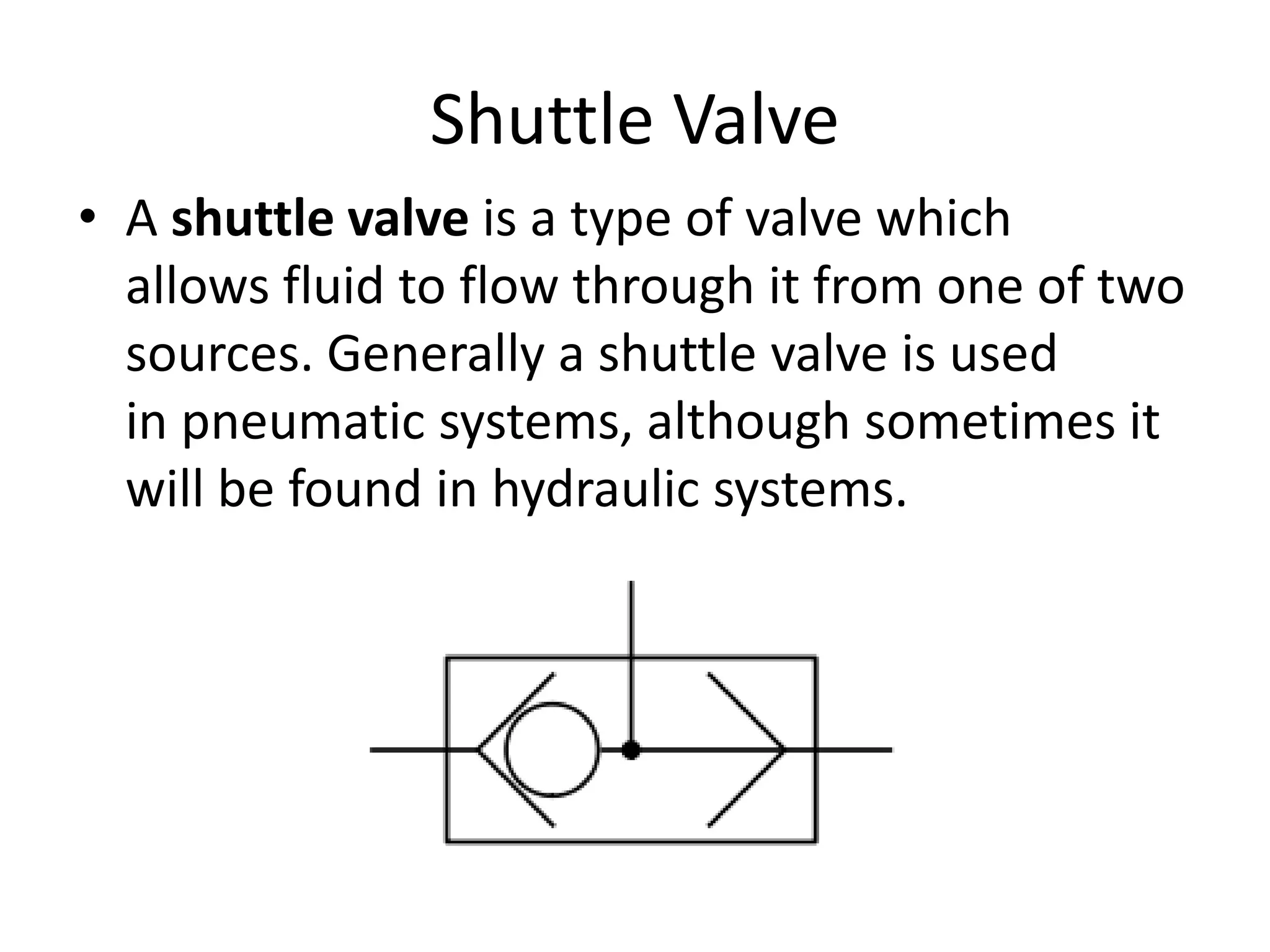 Shuttle valve | PPTX