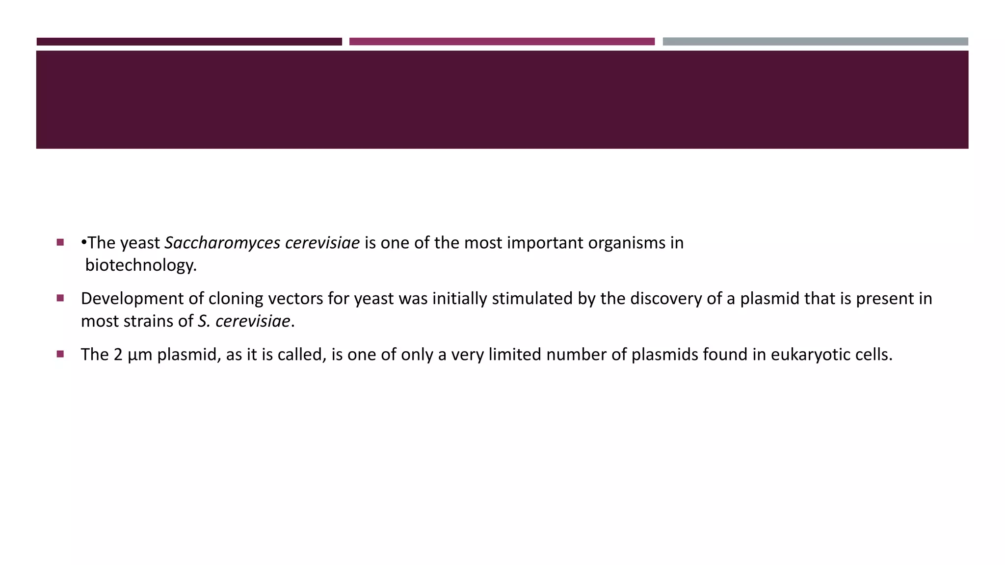 Shuttle vector - a plasmid vector used in rDNA technology. | PPTX