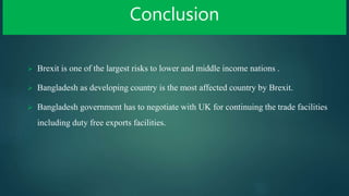 BREXIT impact on Bangladesh | PPTX