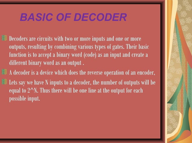 Decoder | PPT | Free Download