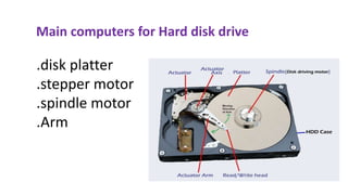 HARD DISK DRIVE | PPTX | Data Storage and Warehousing | Computing