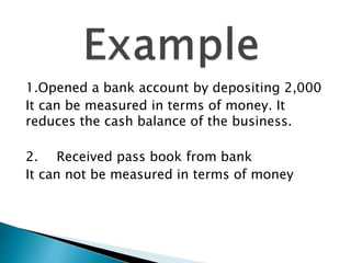 Money Measurement Assumption | PPTX