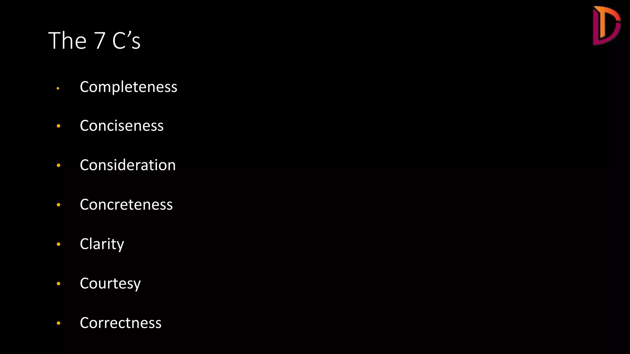 7Cs for communication by Shweta | PPT