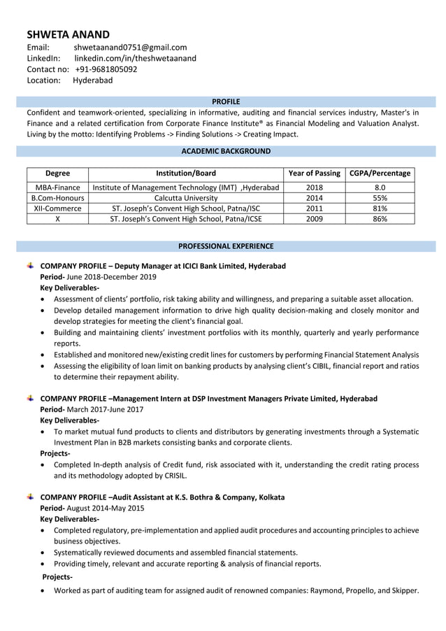 Resume-Shweta Anand | PDF
