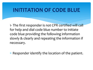 Shweta code blue | PPTX