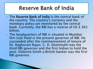 Reserve Bank of india | PPTX | Business Banking & Finance | Business